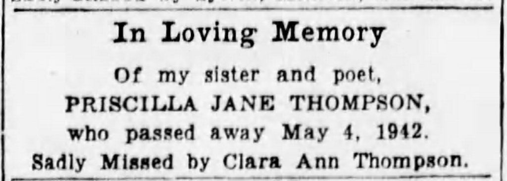 Priscilla Jane Thompson – Queens of Queen City